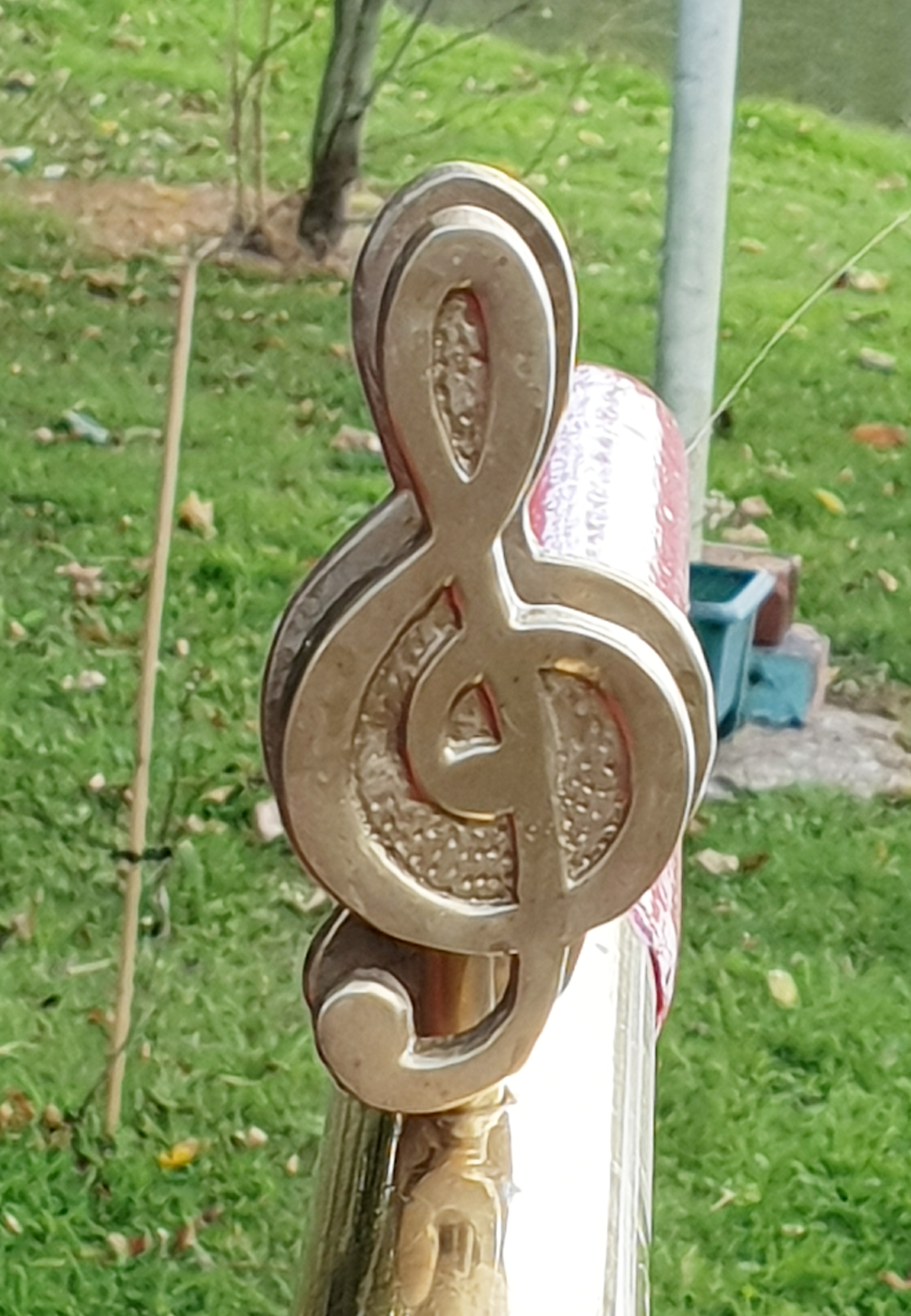 Treble Clef Tiller Pin [TP0281] : Draco Crafts, hand painted canalware ...